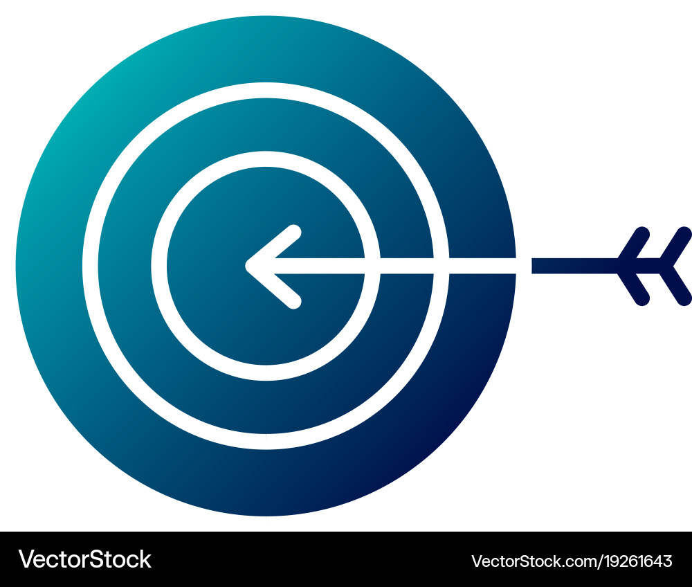 Business target arrow strategy symbol Royalty Free Vector