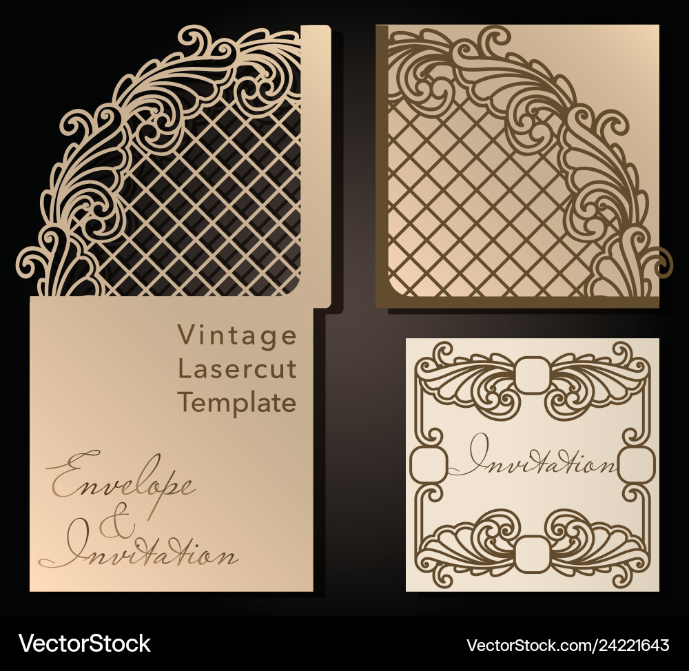 Decorative envelope and greeting card template Vector Image