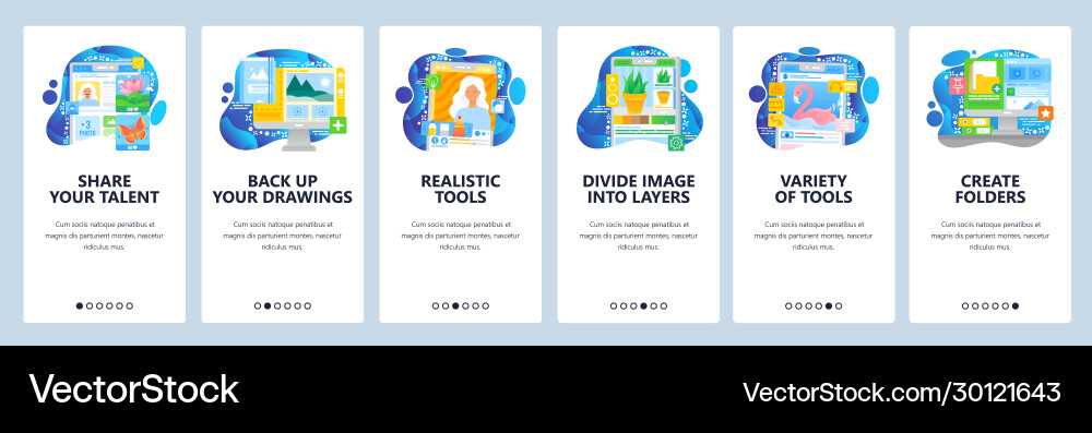 Graphic design and photo editing tools paint Vector Image