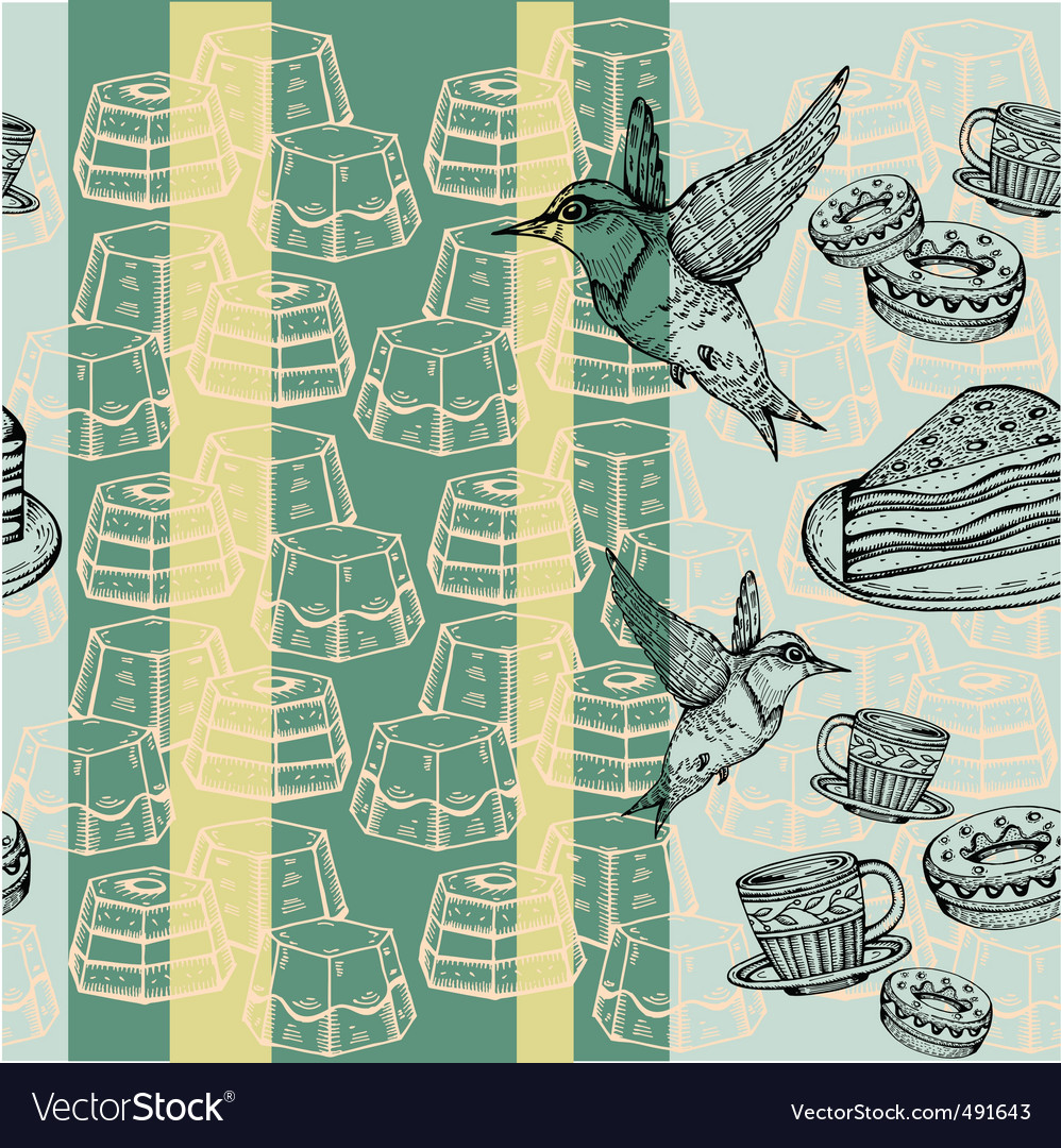 High tea background Royalty Free Vector Image - VectorStock