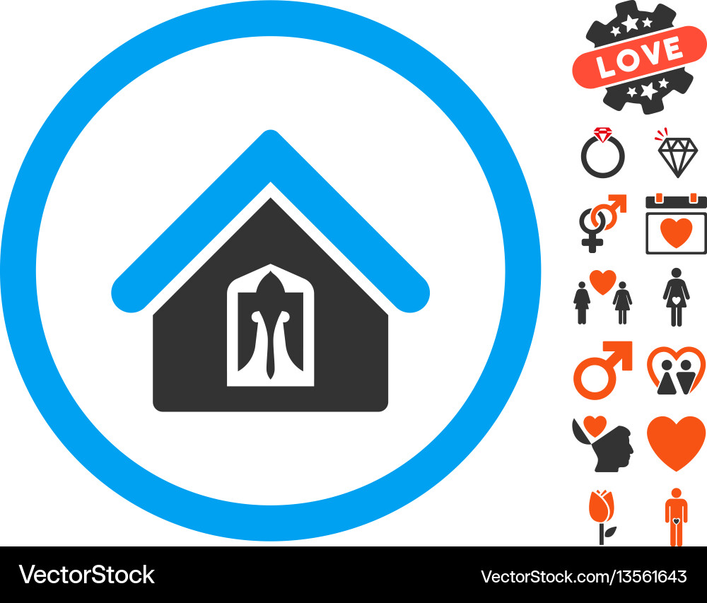 Home icon with lovely bonus Royalty Free Vector Image