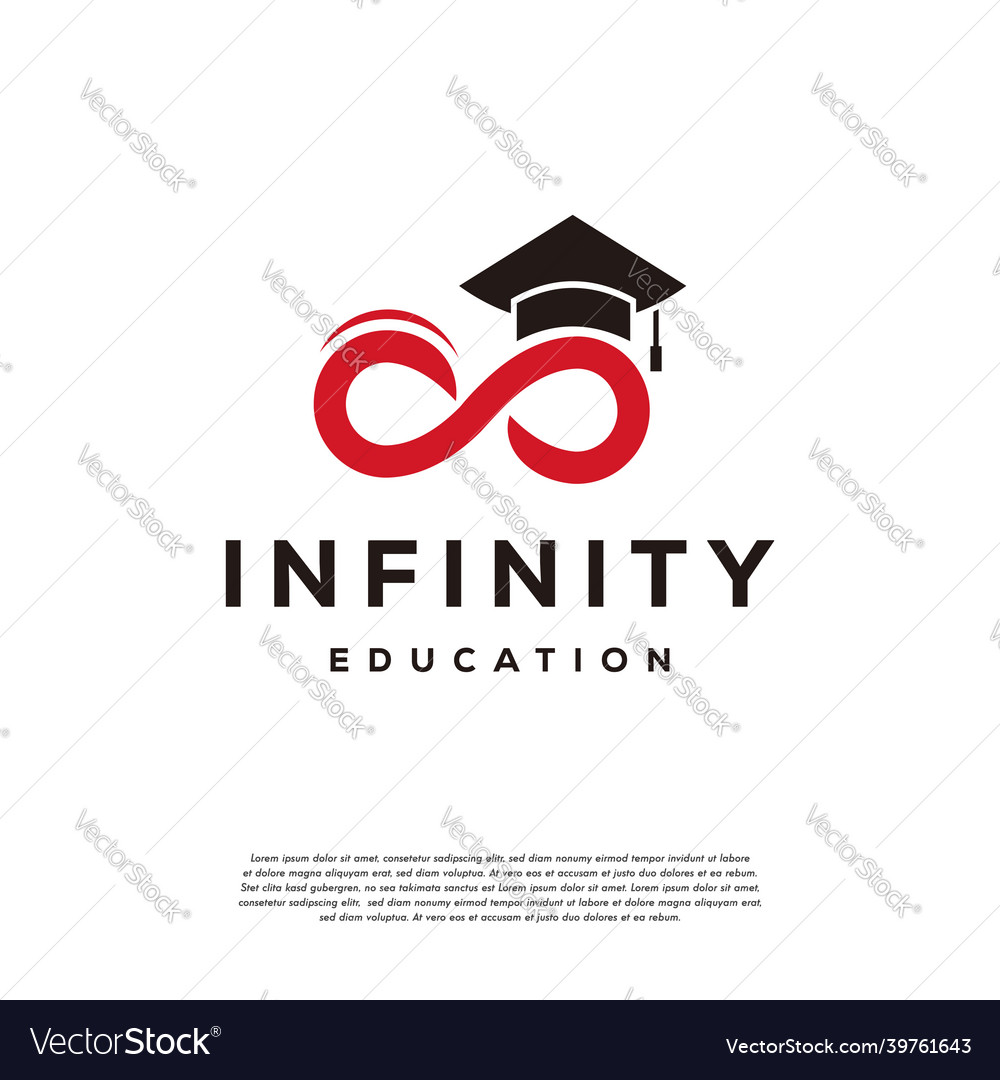 Infinity education logo designs concept loop Vector Image Infinity education logo designs concept loop Vector Image