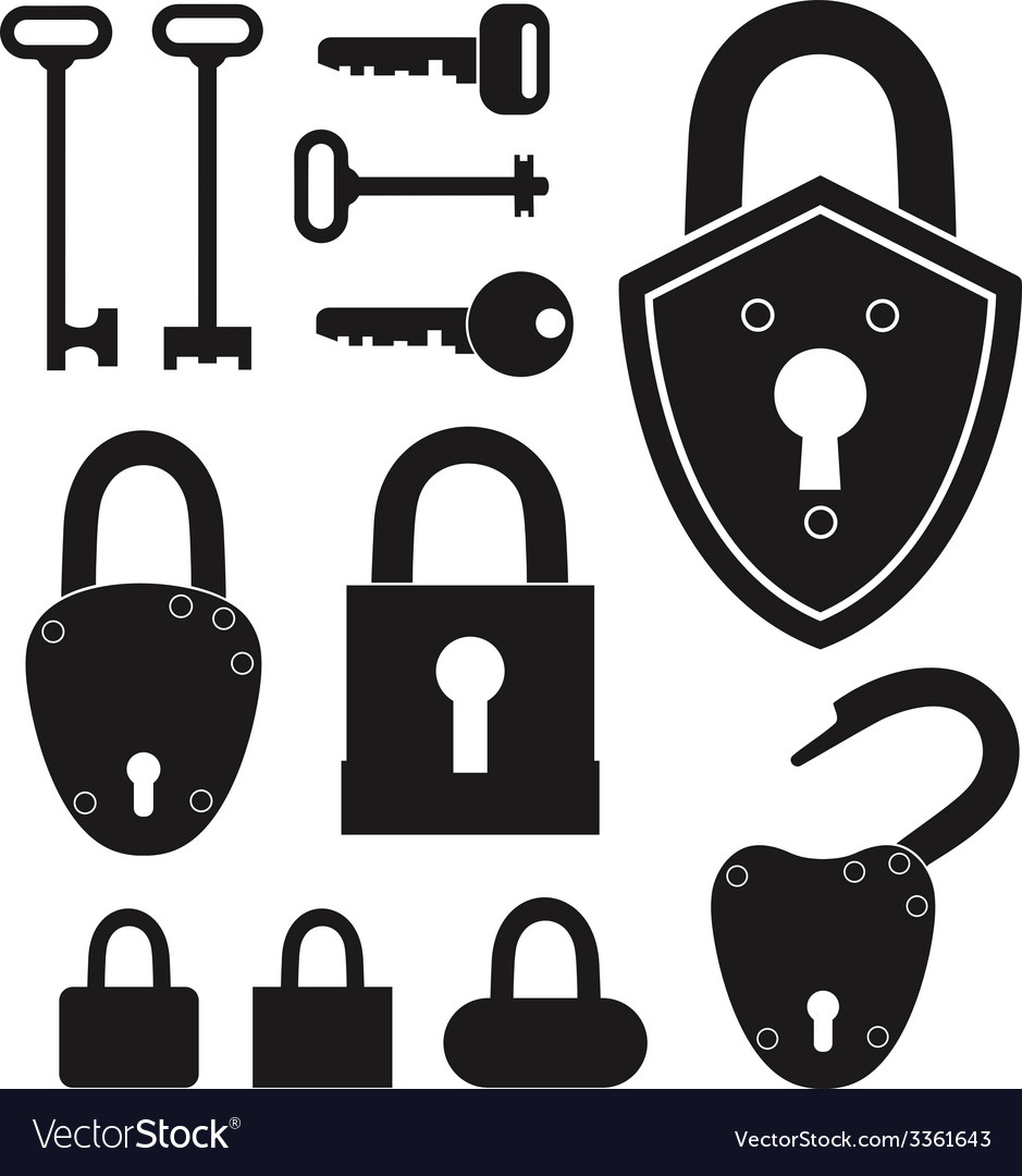 Key lock Royalty Free Vector Image - VectorStock