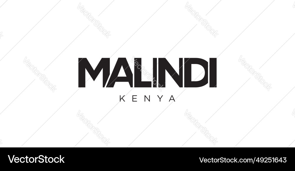 Malindi in the kenya emblem design features Vector Image