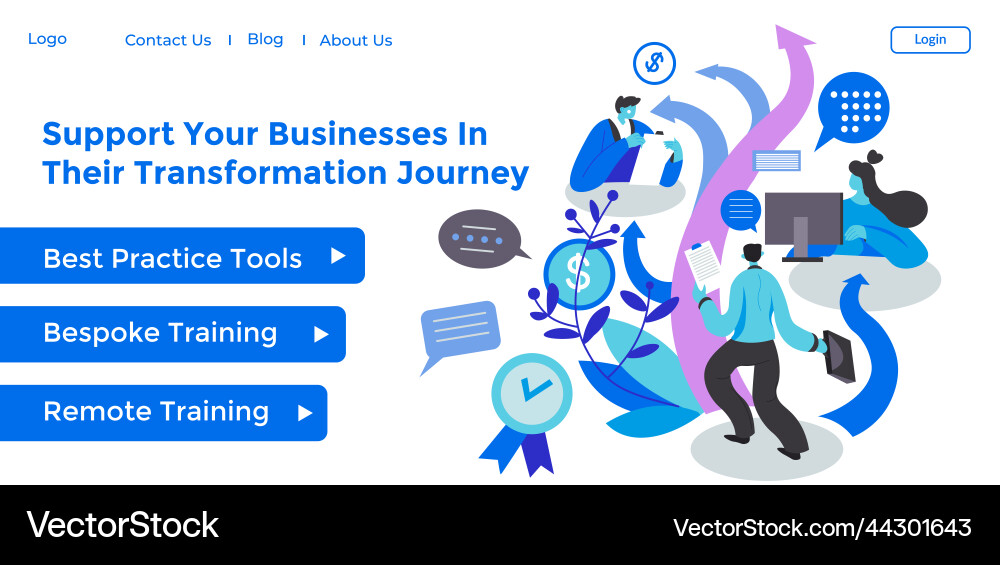 Support your business in transformation journey Vector Image