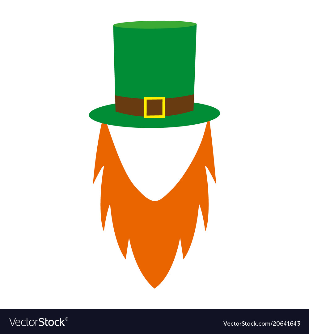 Template Face Leprechaun On St Patrick S Day Vector Image
