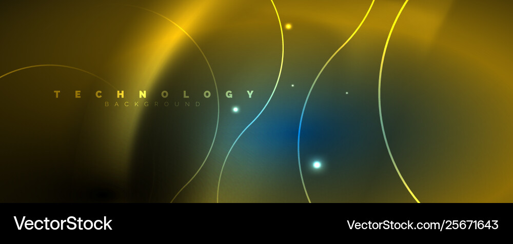 Trendy neon blue abstract design with waves Vector Image