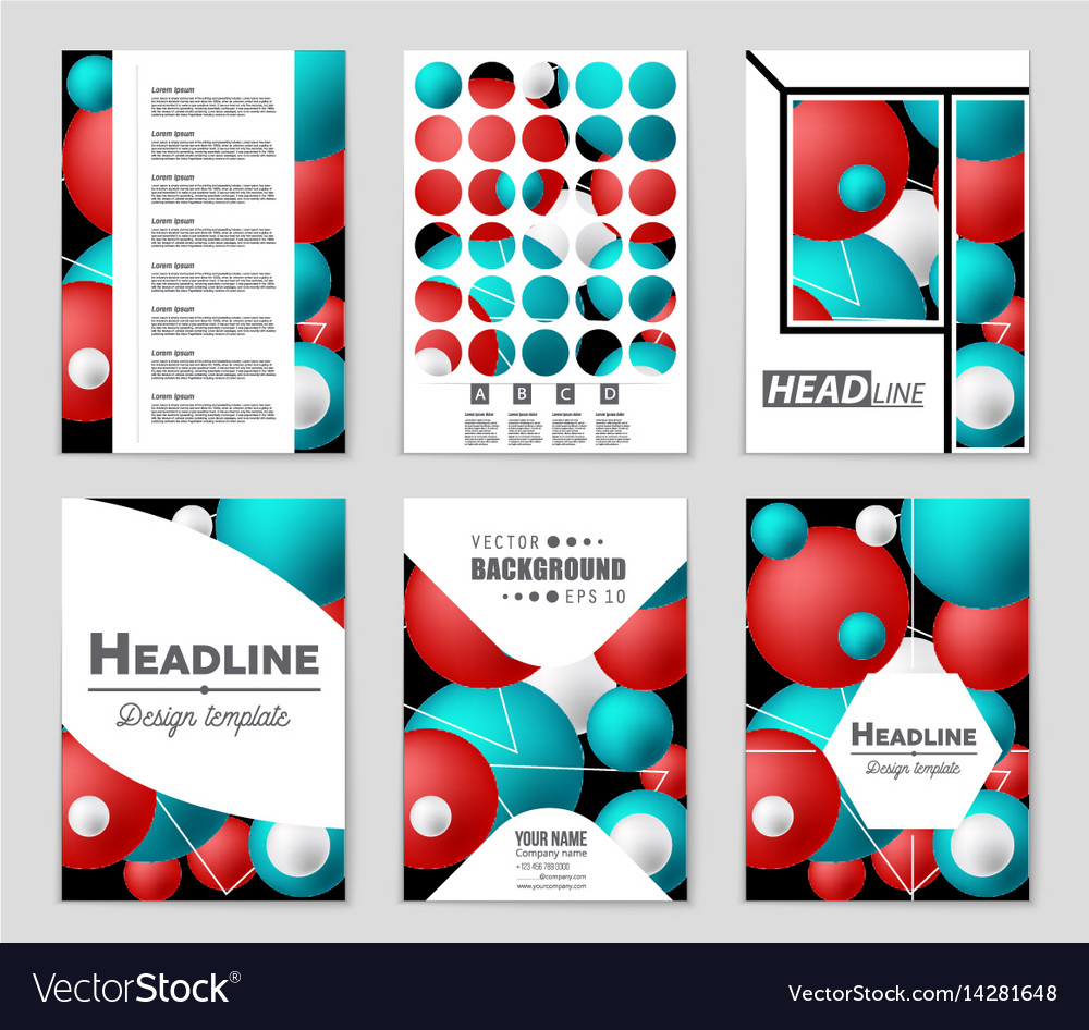 Abstract layout background set for art Royalty Free Vector