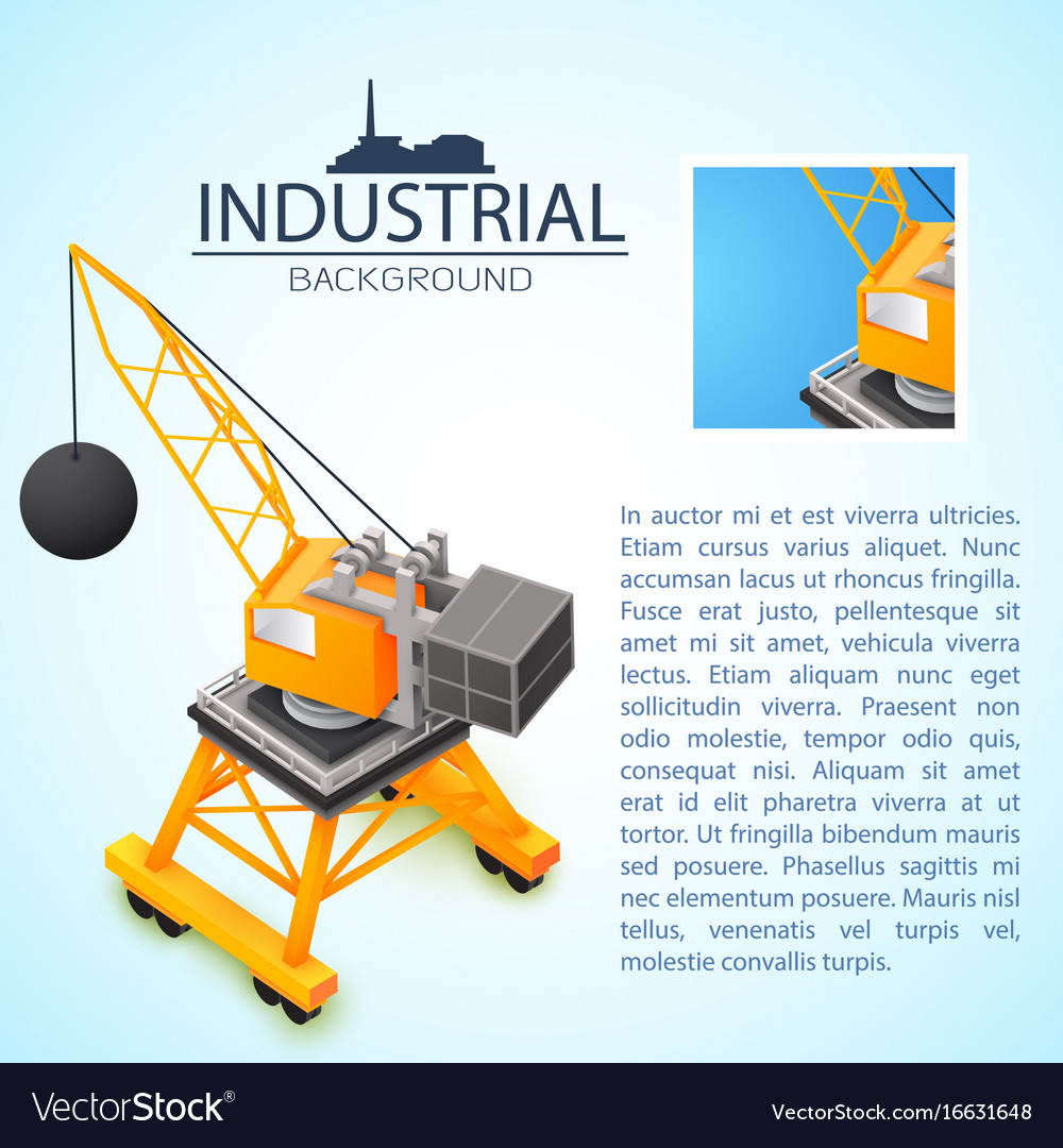 Construction machinery industrial background Vector Image