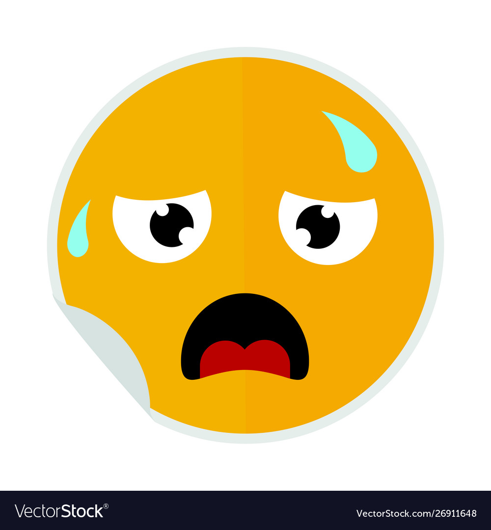Expression face sticker Royalty Free Vector Image