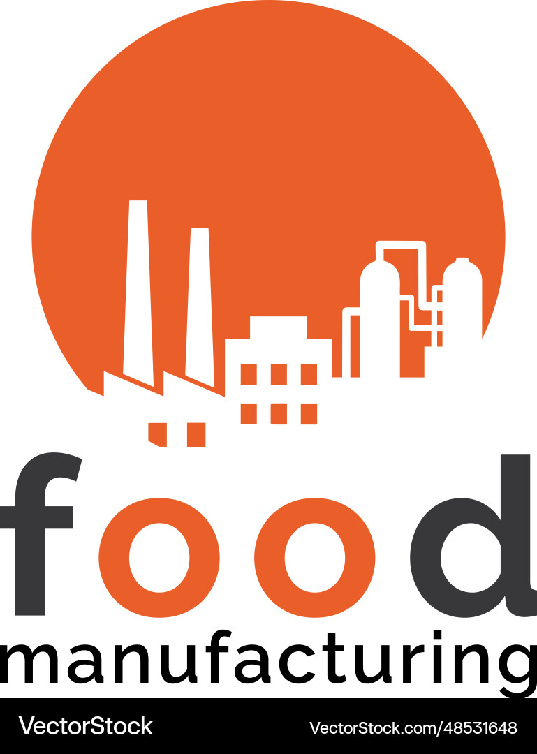 Food factory logo Royalty Free Vector Image - VectorStock