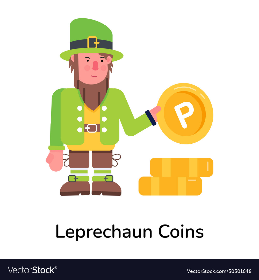 Leprechaun coins Royalty Free Vector Image - VectorStock