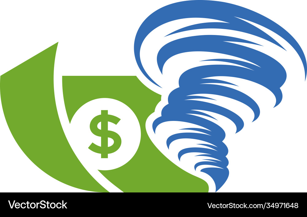 Money tornado logo template creative twister Vector Image