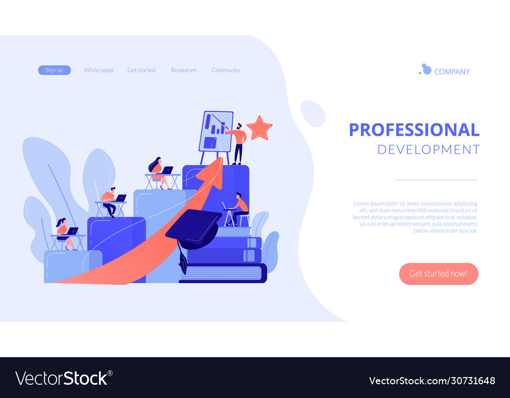 Professional development teachers concept Vector Image