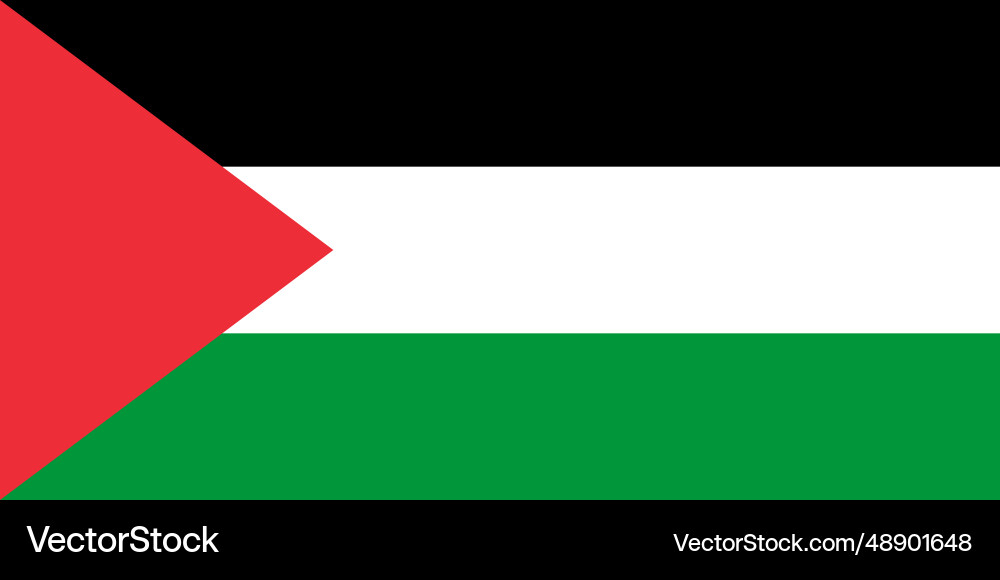 Simple flag of palestine correct Royalty Free Vector Image
