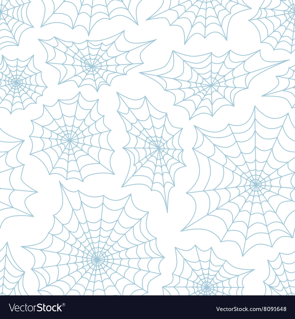 Spiders web seamless background pattern Royalty Free Vector