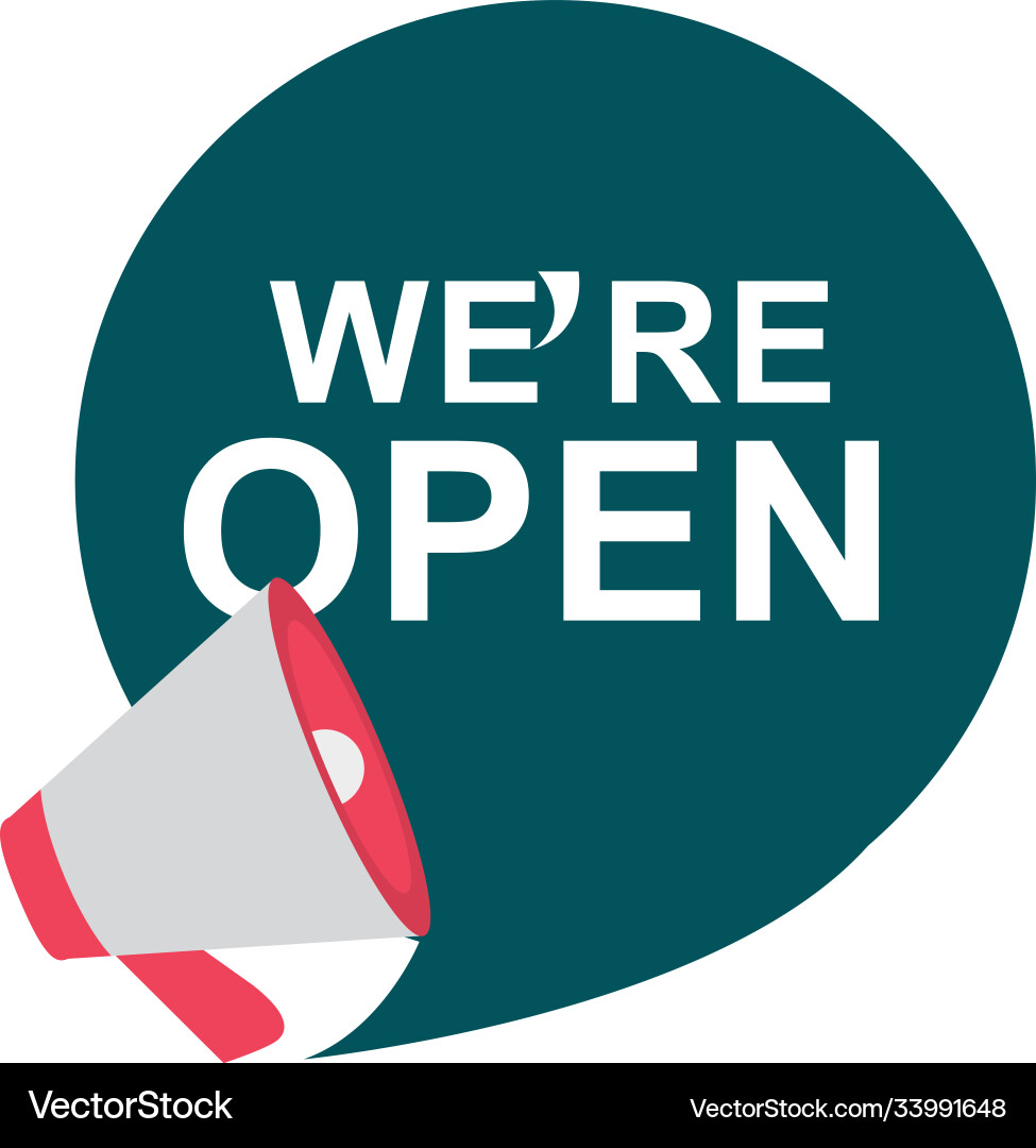 Were open megaphone marketing announce flat icon Vector Image