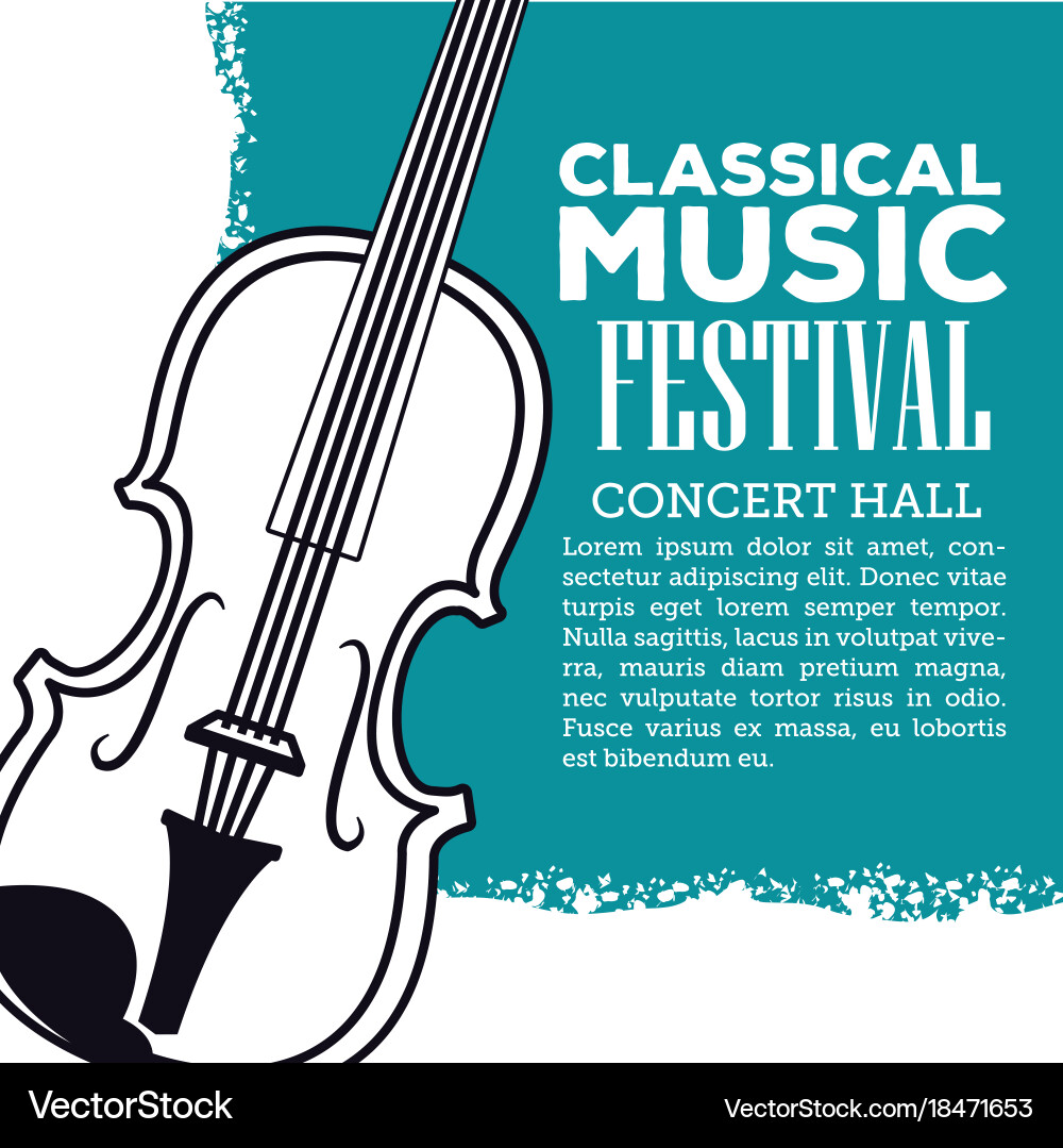 Classical music festival flyer Royalty Free Vector Image