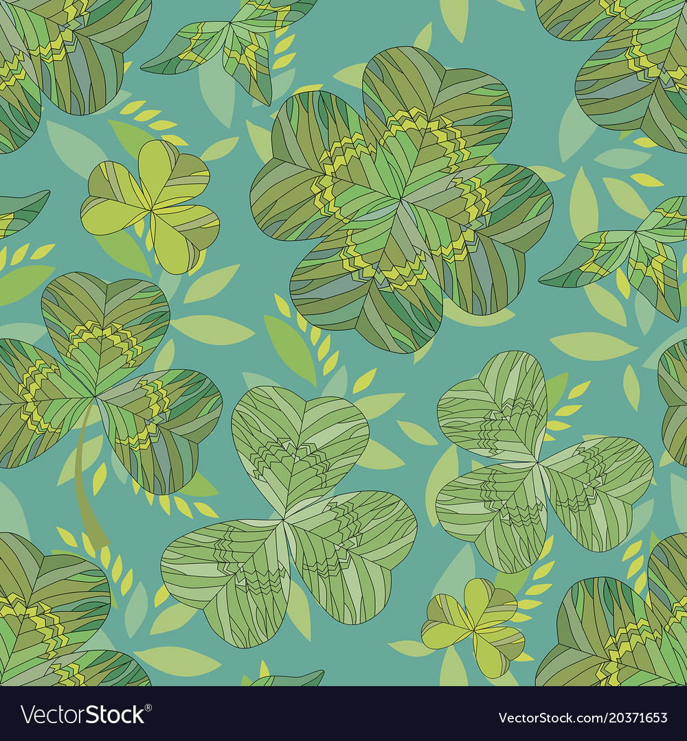 Clover background seamless pattern Royalty Free Vector Image