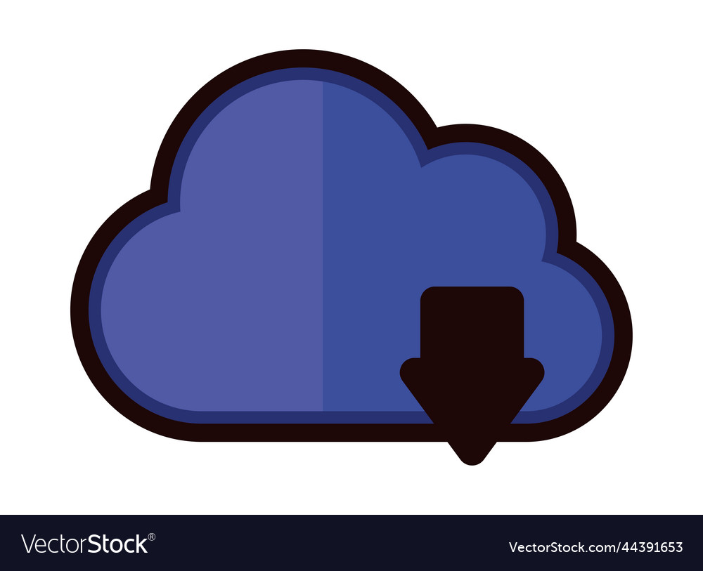 Cyber security cloud data Royalty Free Vector Image