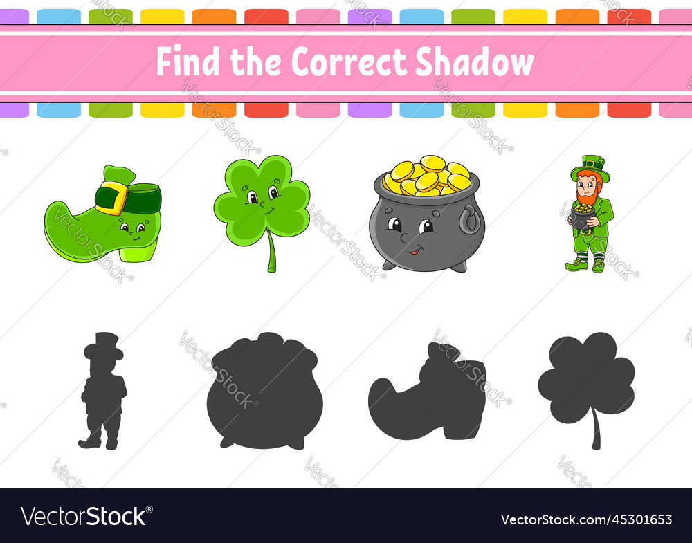 Find the correct shadow education developing Vector Image