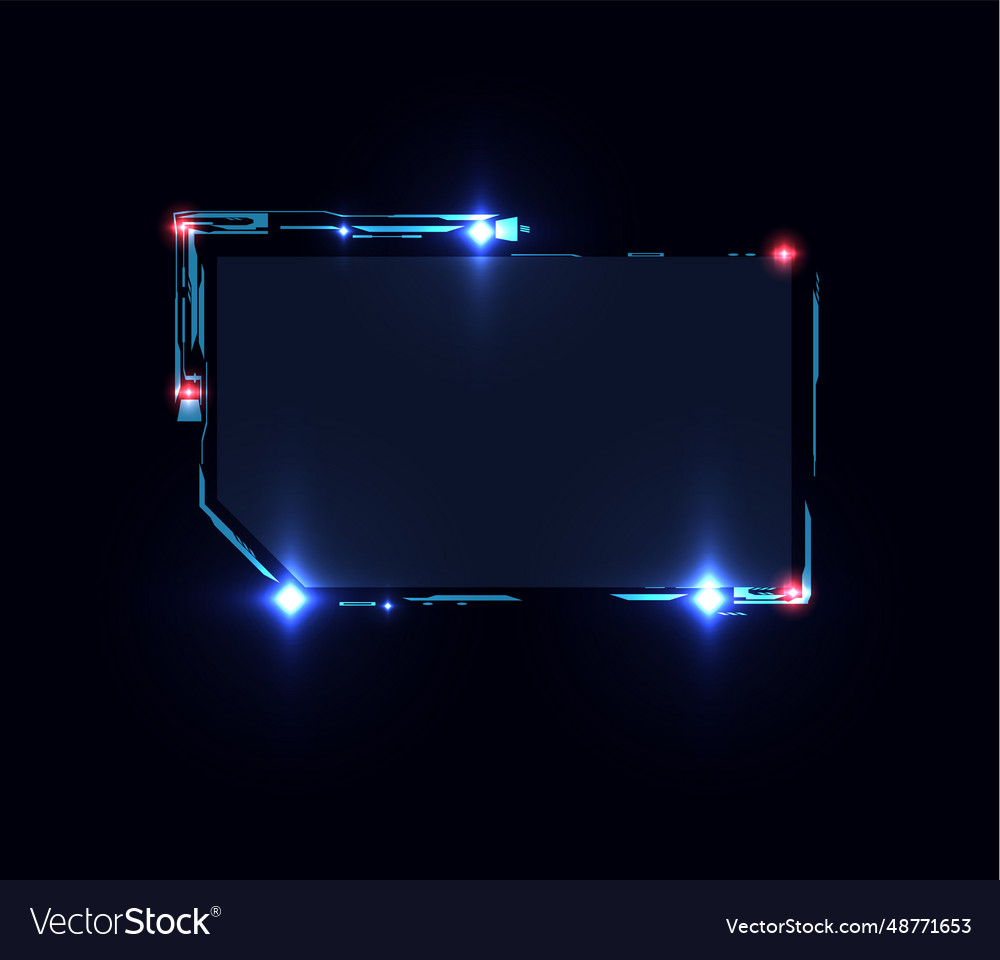 Futuristic frame abstract rectangular Royalty Free Vector