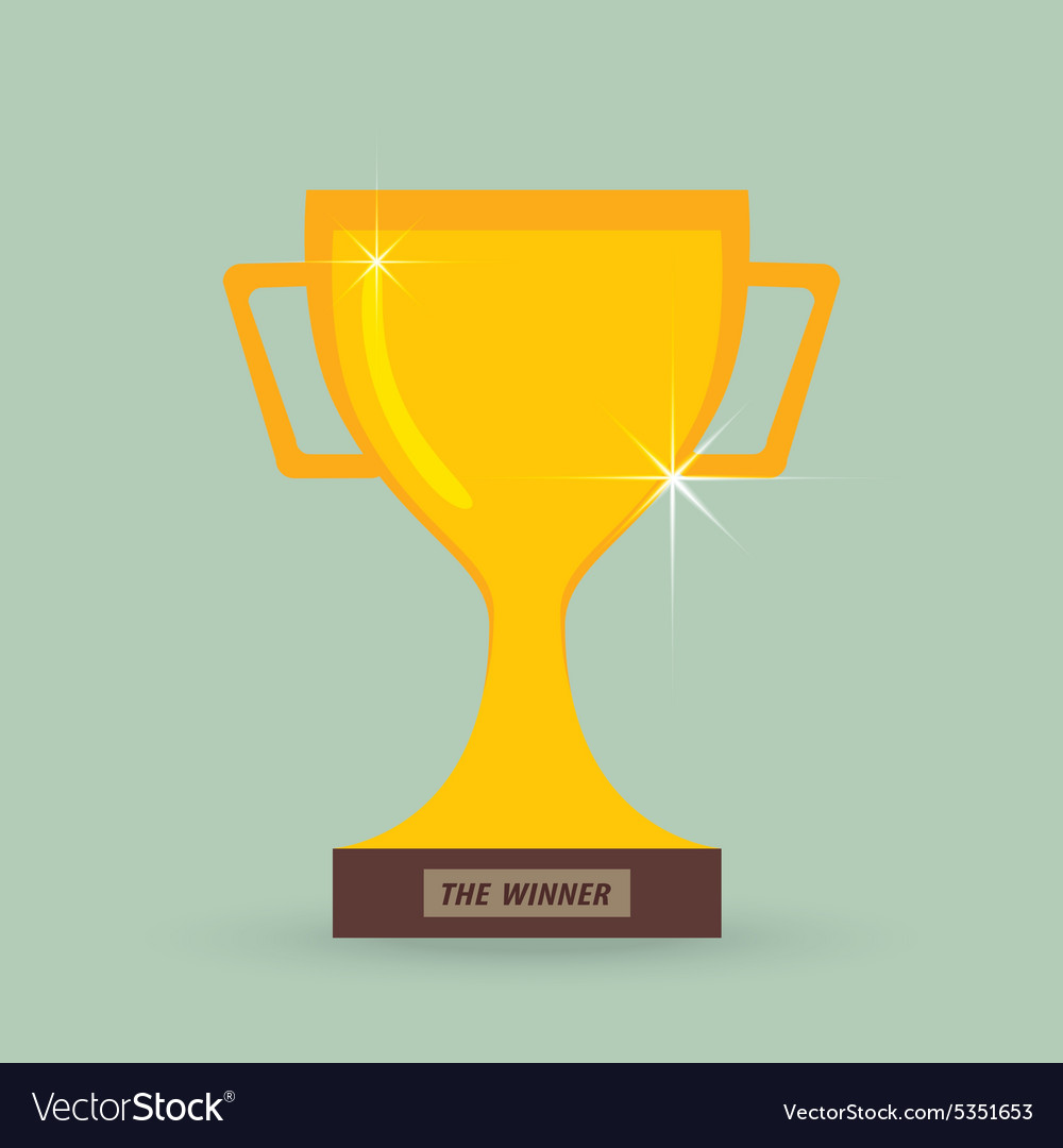 Golden Metal Trophy Cup Winner Award Royalty Free Vector