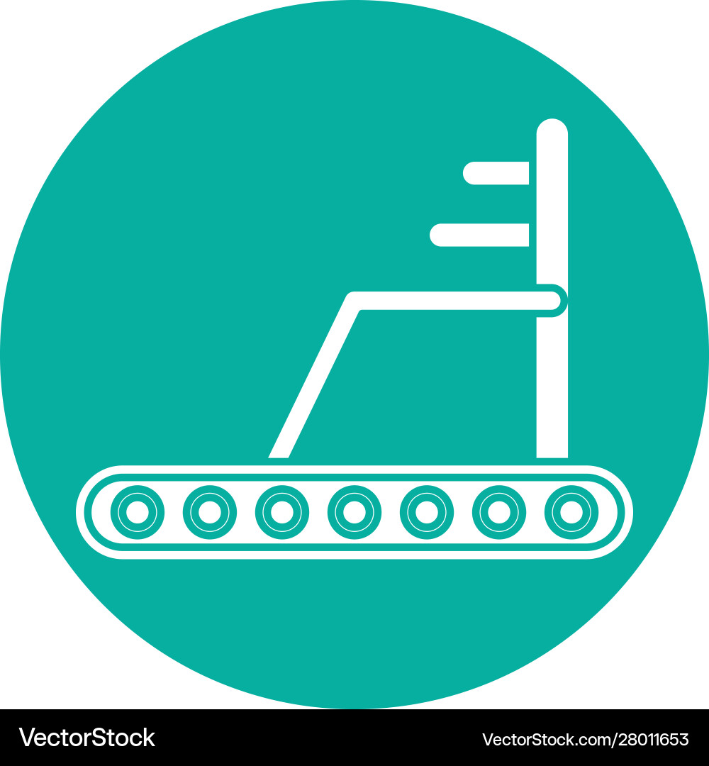 Isolated gym treadmill icon block line design Vector Image