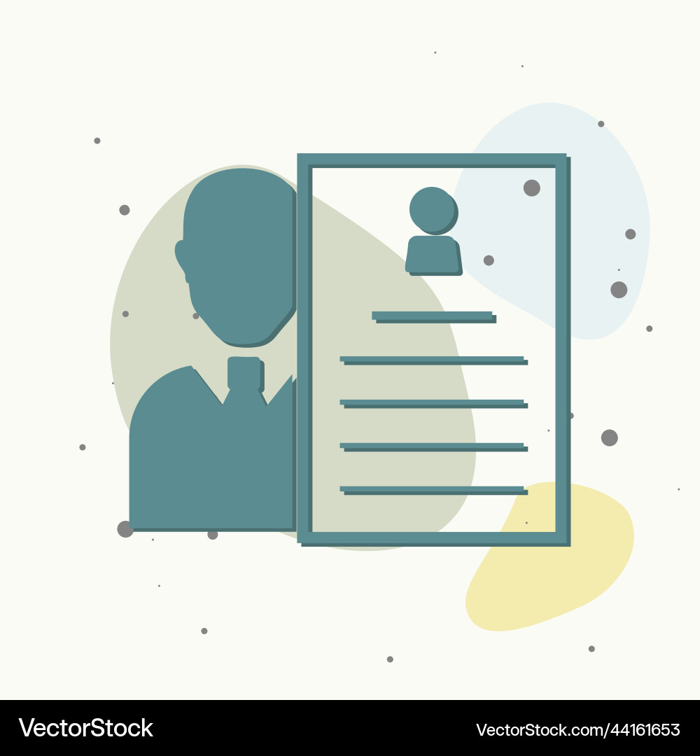 Job and resume on multicolored background Vector Image