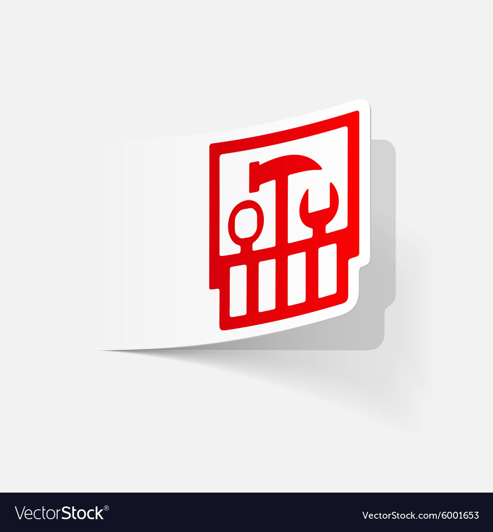 Realistic design element set of tools Royalty Free Vector