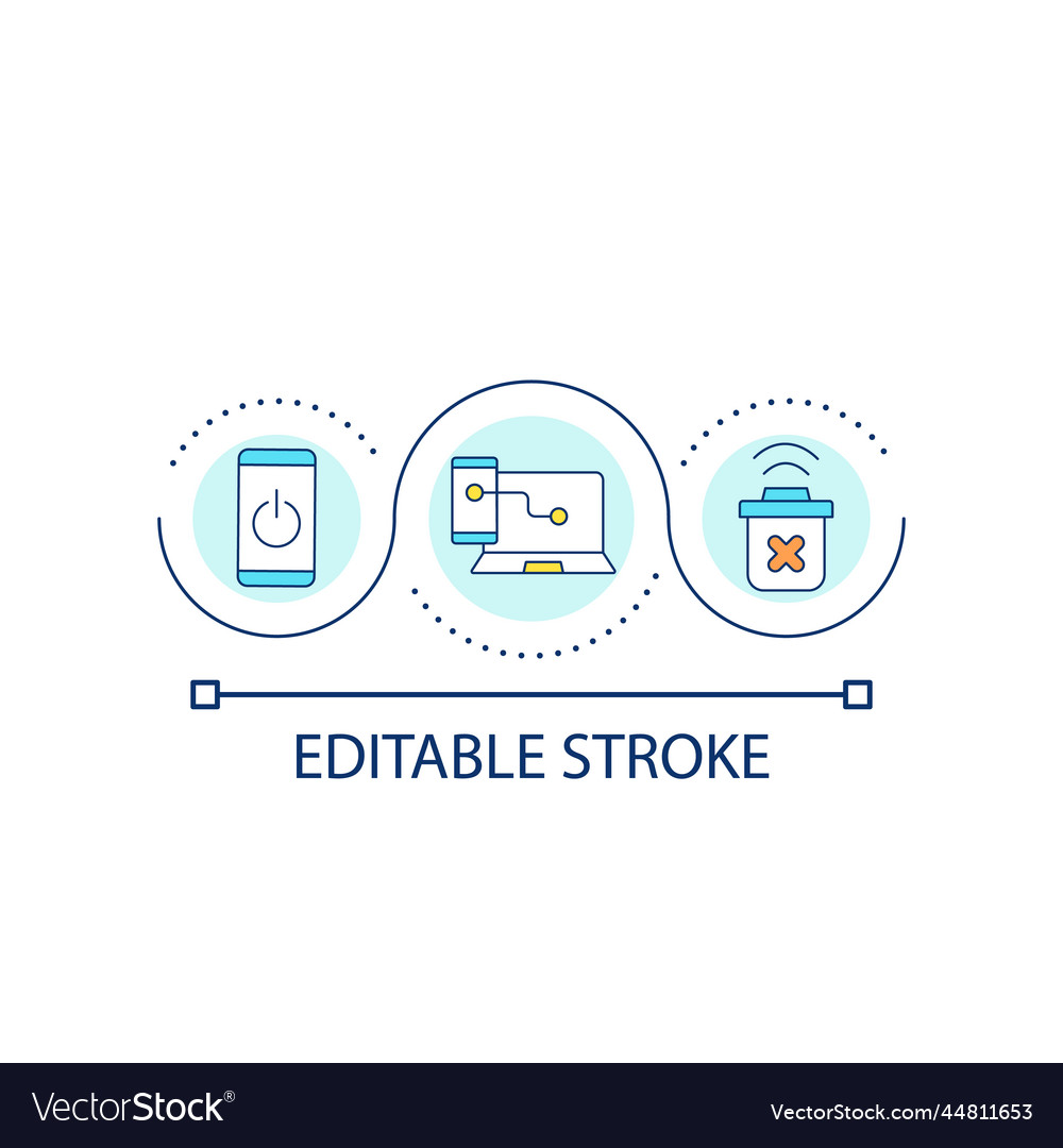 Secure connection loop concept icon Royalty Free Vector