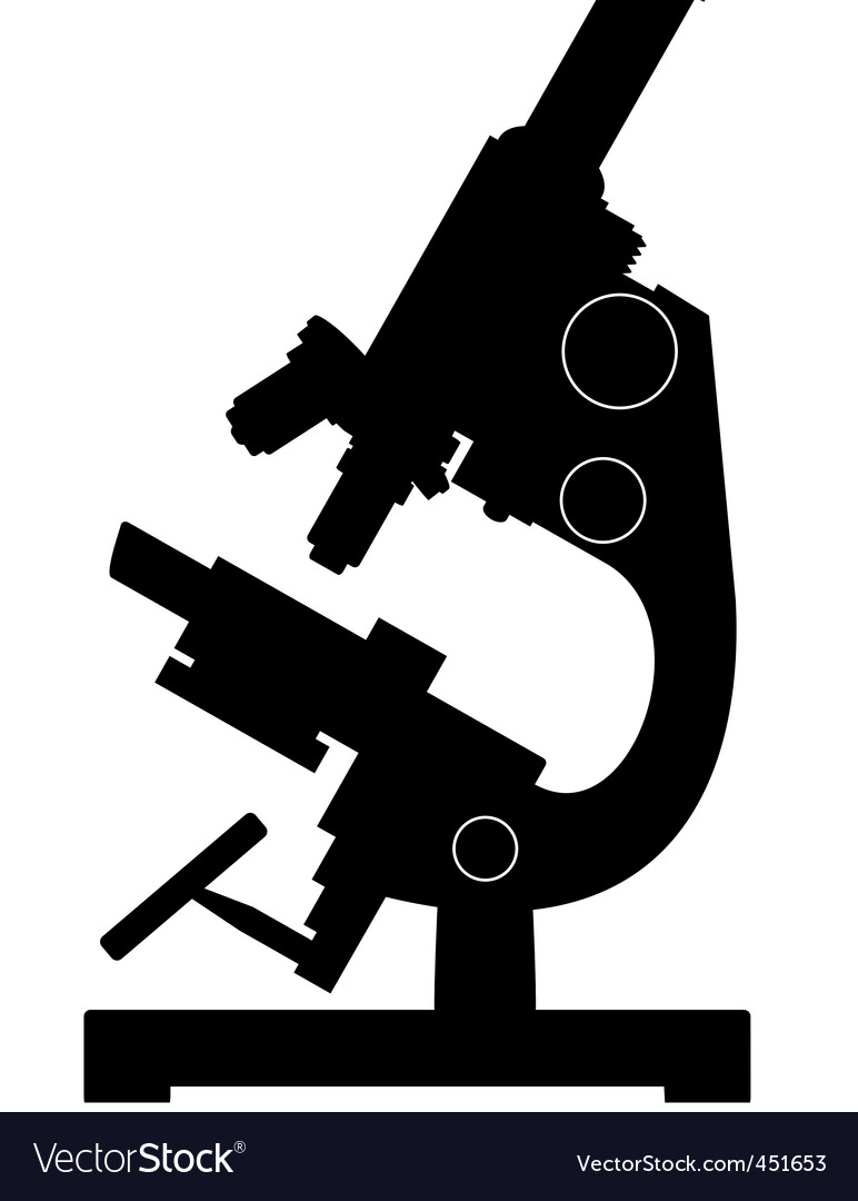 Silhouette microscope Royalty Free Vector Image