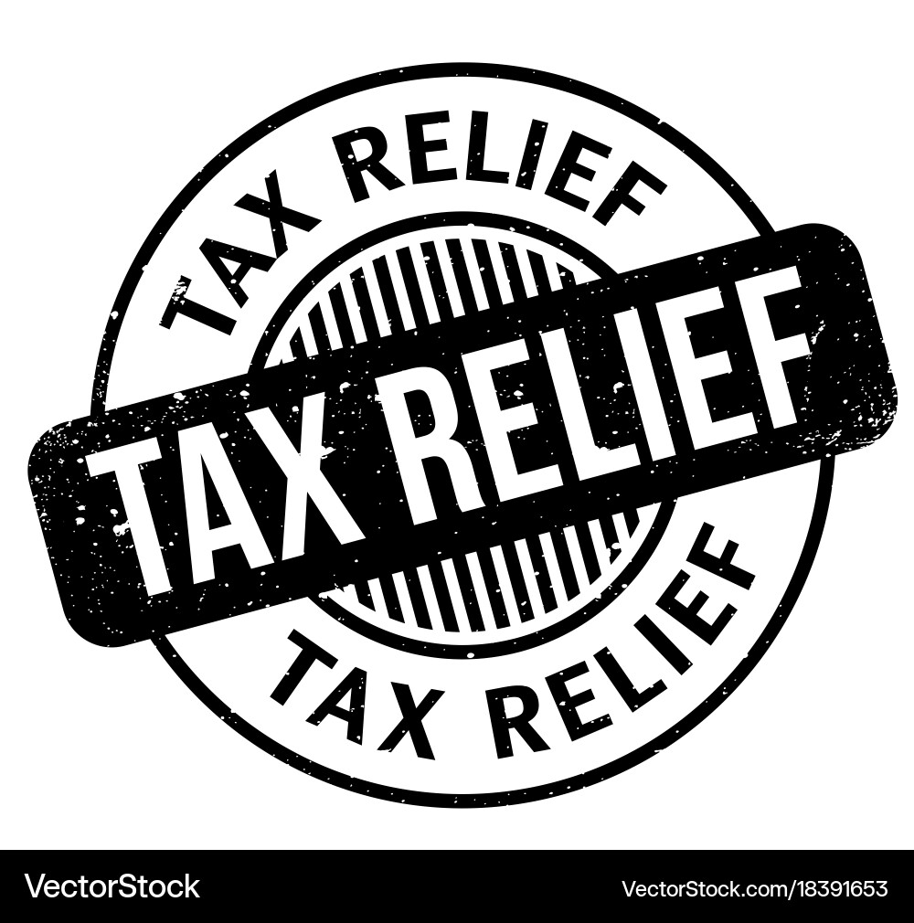 Tax relief rubber stamp Royalty Free Vector Image