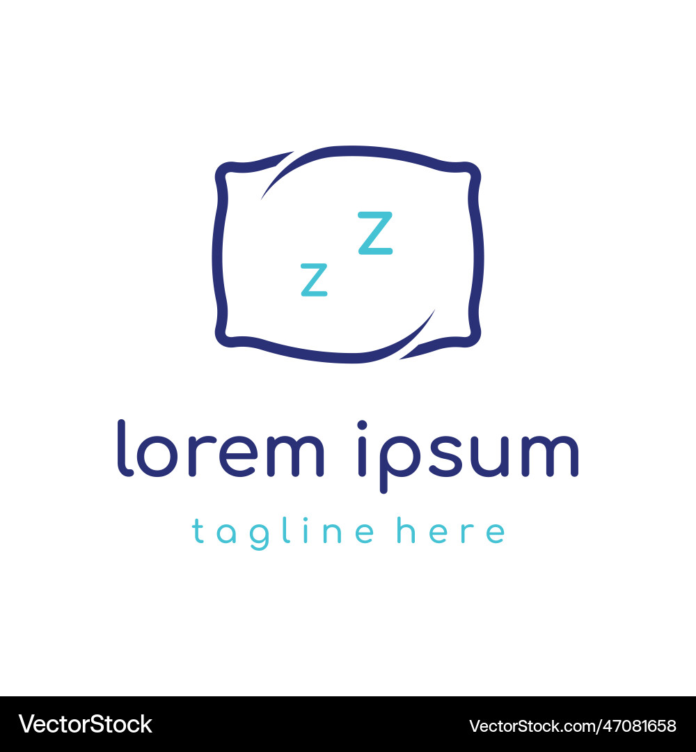 Bed and sleep logo template creative design Vector Image