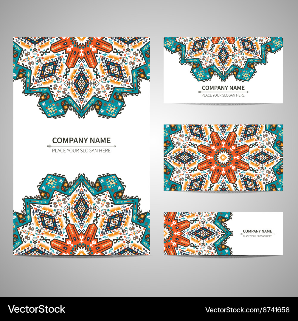 Business colorful card template Royalty Free Vector Image