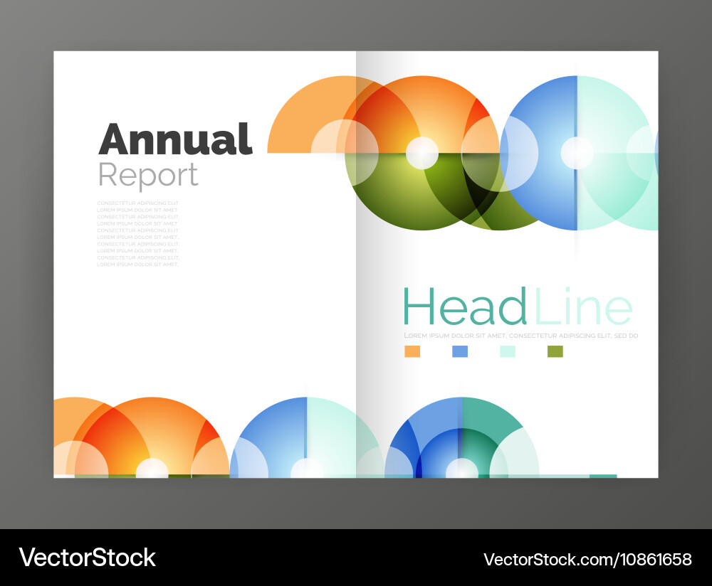Circle abstract background business annual report Vector Image