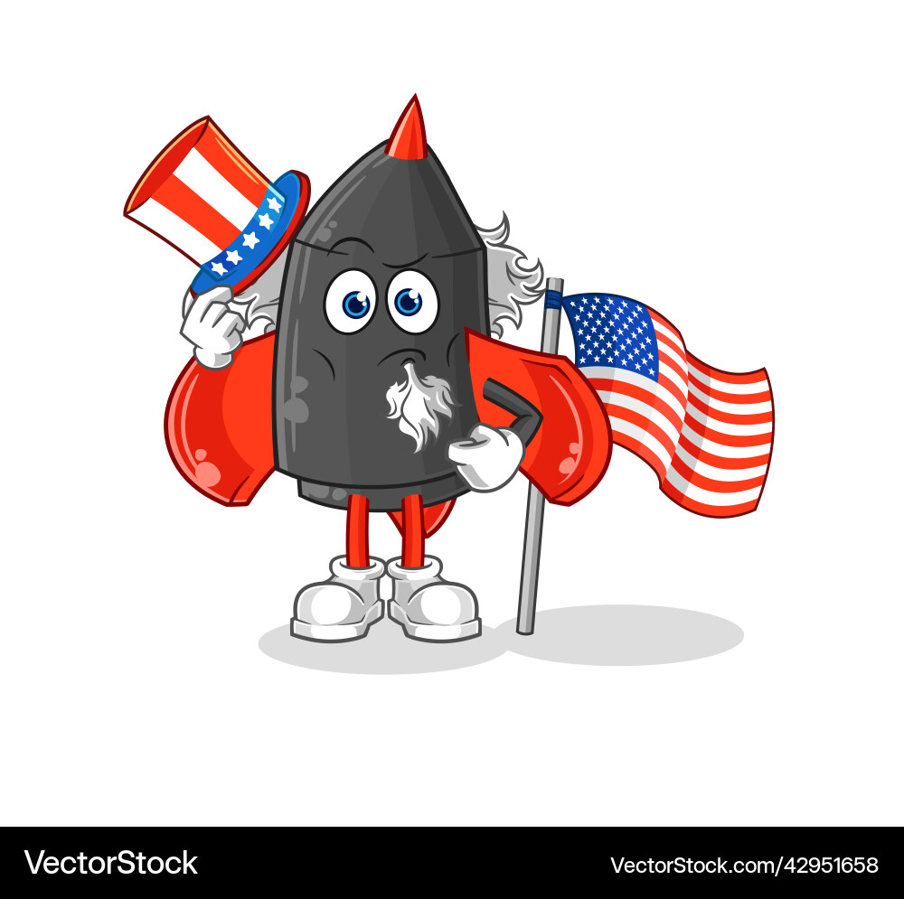 Dart uncle sam character cartoon mascot Royalty Free Vector