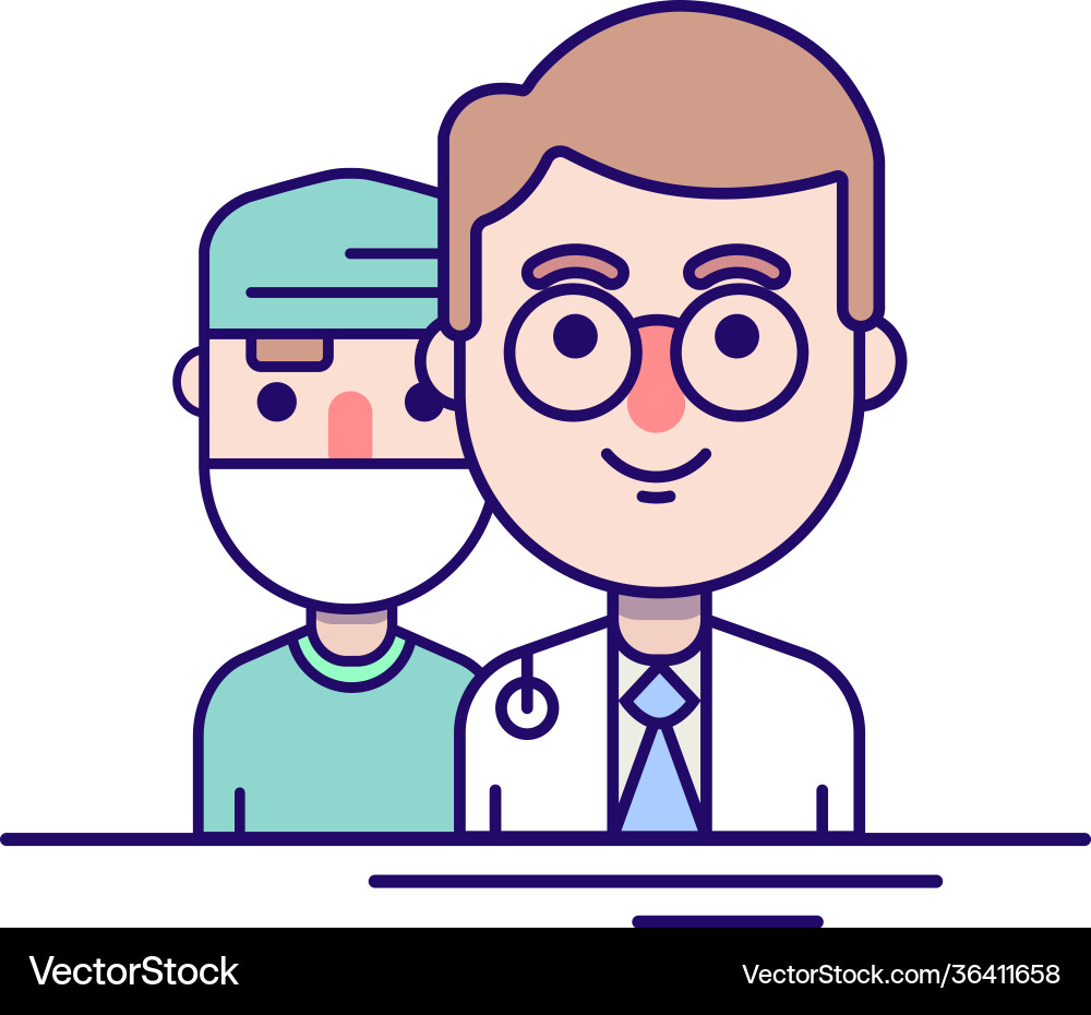 Doctor flat medical icon image Royalty Free Vector Image