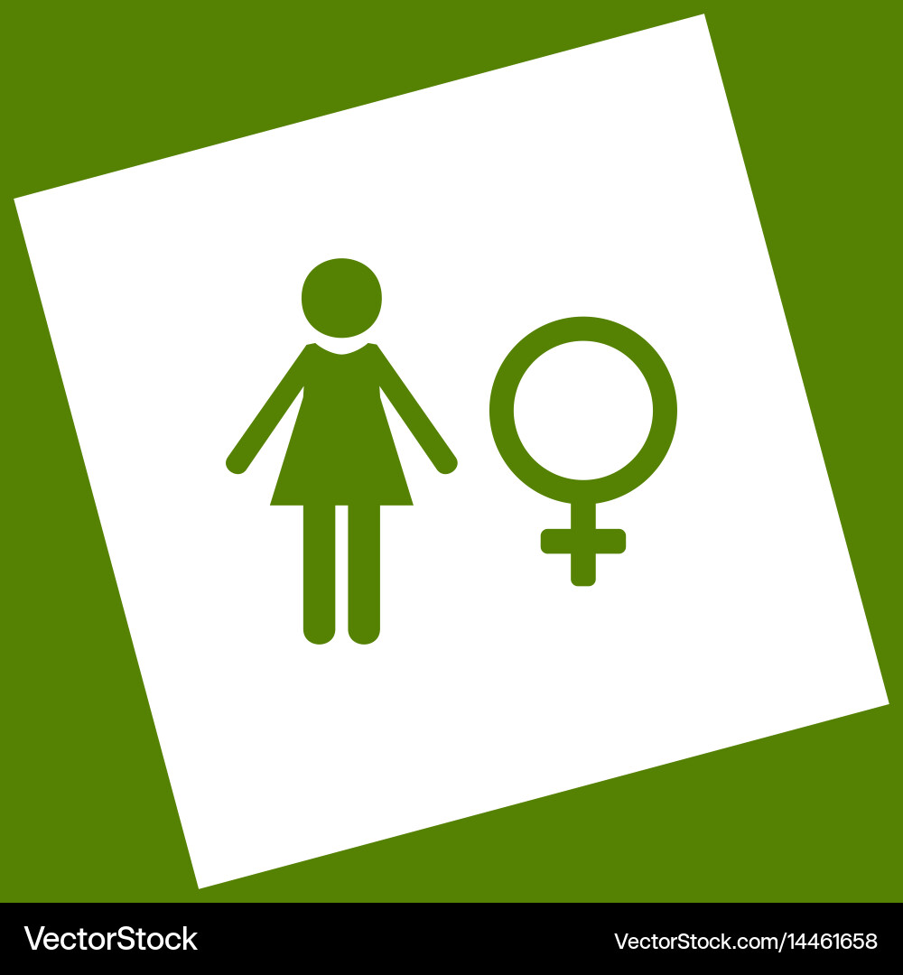 Female sign white icon Royalty Free Vector Image