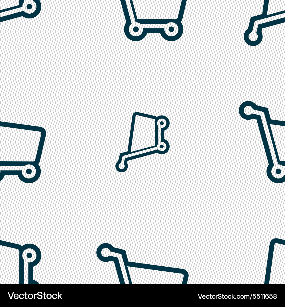 Shopping cart icon sign seamless pattern Vector Image