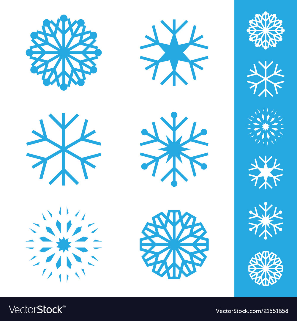 Snow elements Royalty Free Vector Image - VectorStock