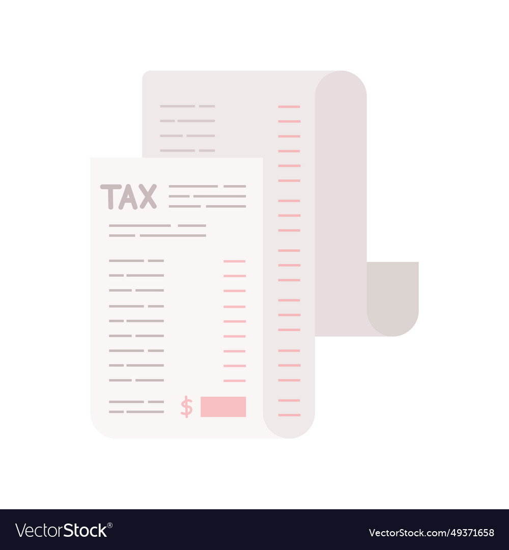 Tax declaration documents Royalty Free Vector Image