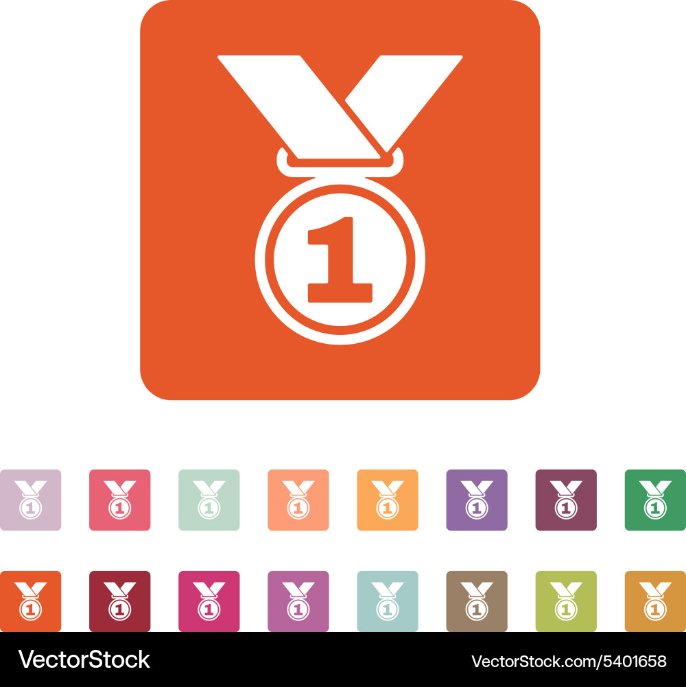 The medal icon Prize symbol Flat Royalty Free Vector Image