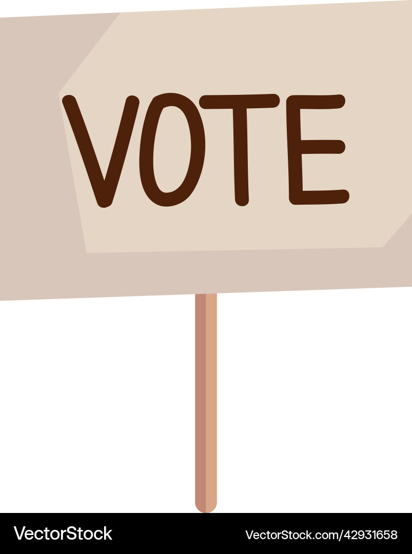 Vote word in banner Royalty Free Vector Image - VectorStock