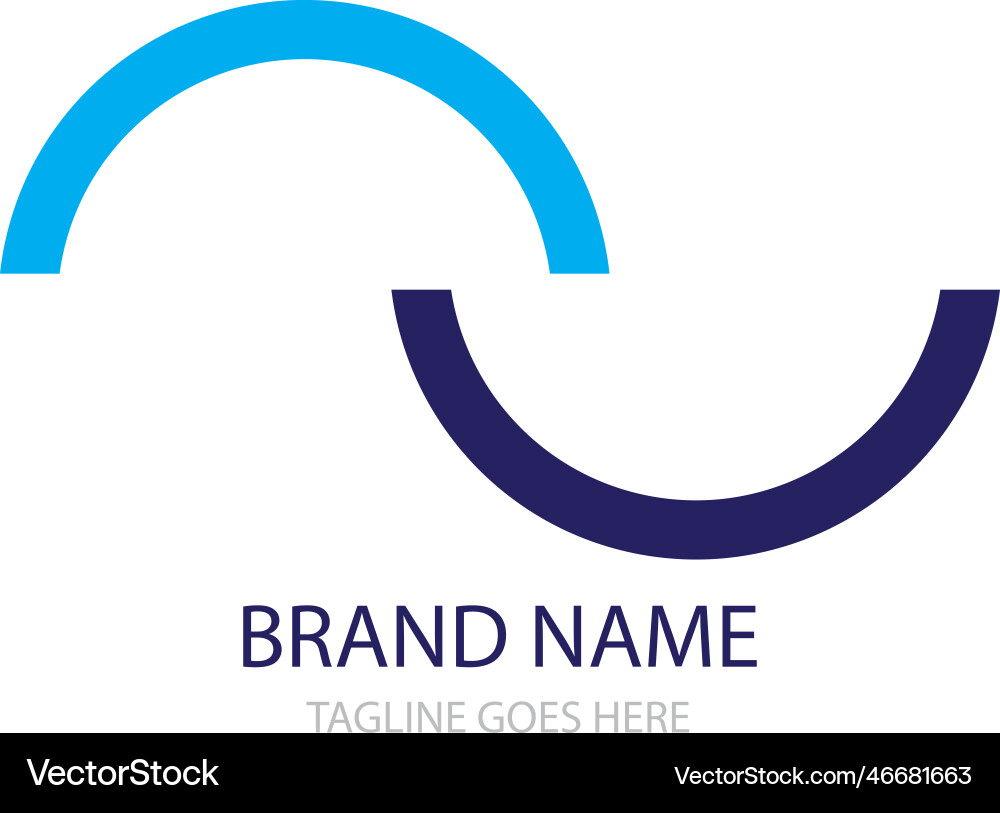 Blue infinity logo Royalty Free Vector Image - VectorStock