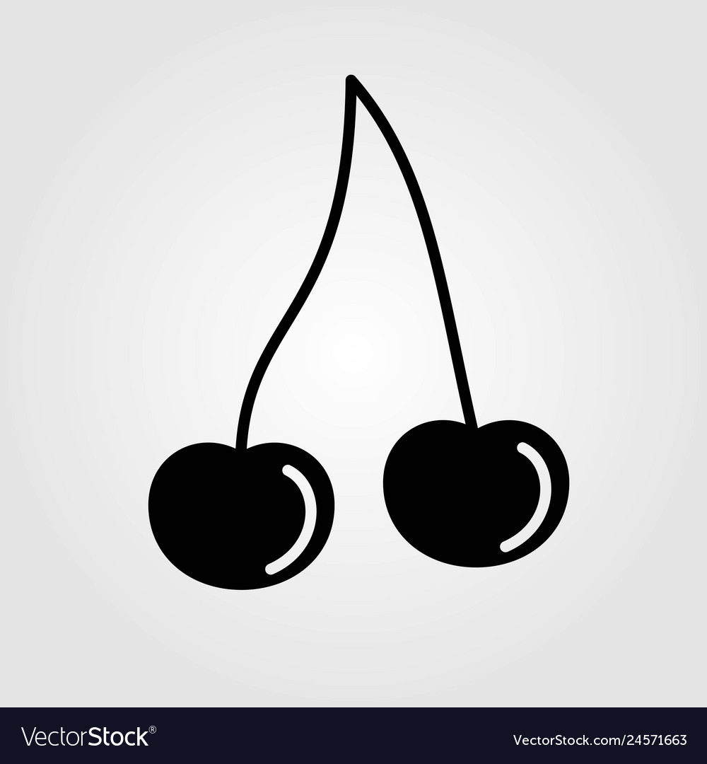 Cherry icon isolated on white background Vector Image