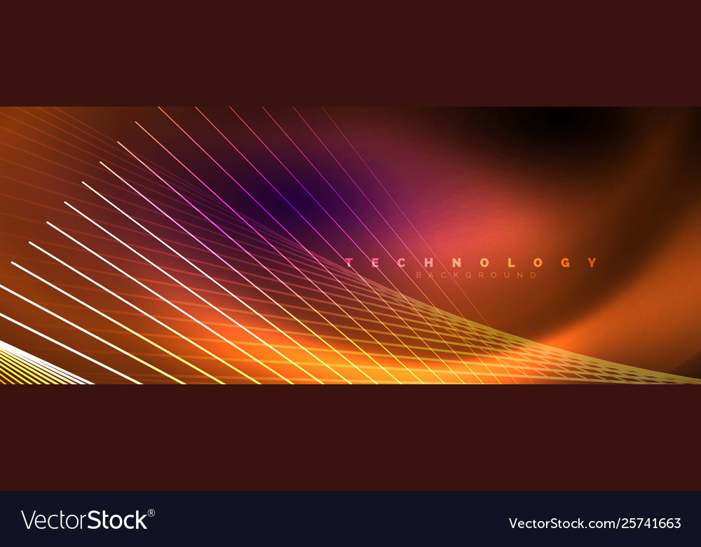 Color light with lines outer space background Vector Image