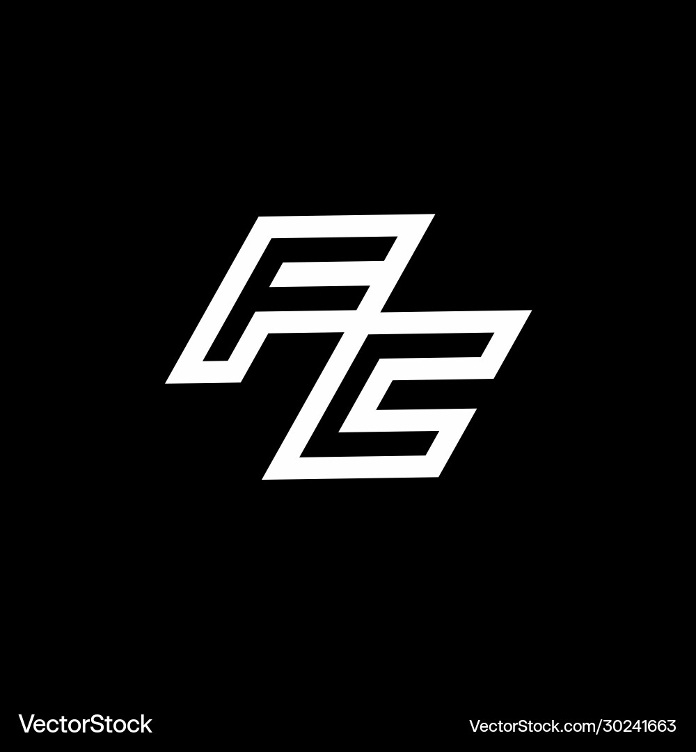 Fc logo monogram with up to down style negative Vector Image