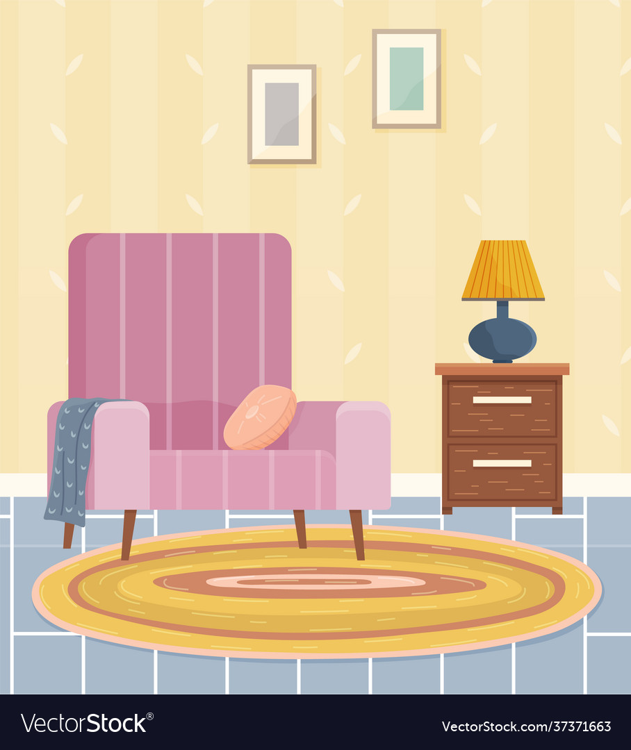 Flat design interior planning and arrangement Vector Image