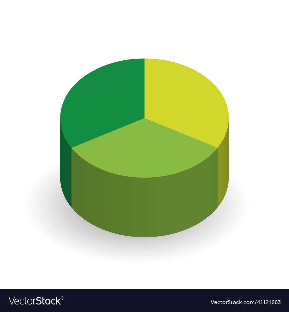 Green pie chart design element Royalty Free Vector Image